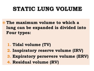 LUNG VOLUME and capacity.pptx bds notes 1st yr | PPTX