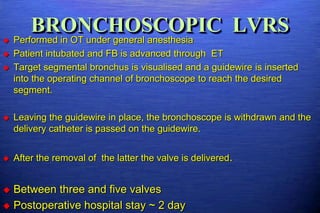 Lung volume reduction surgery | PPTX