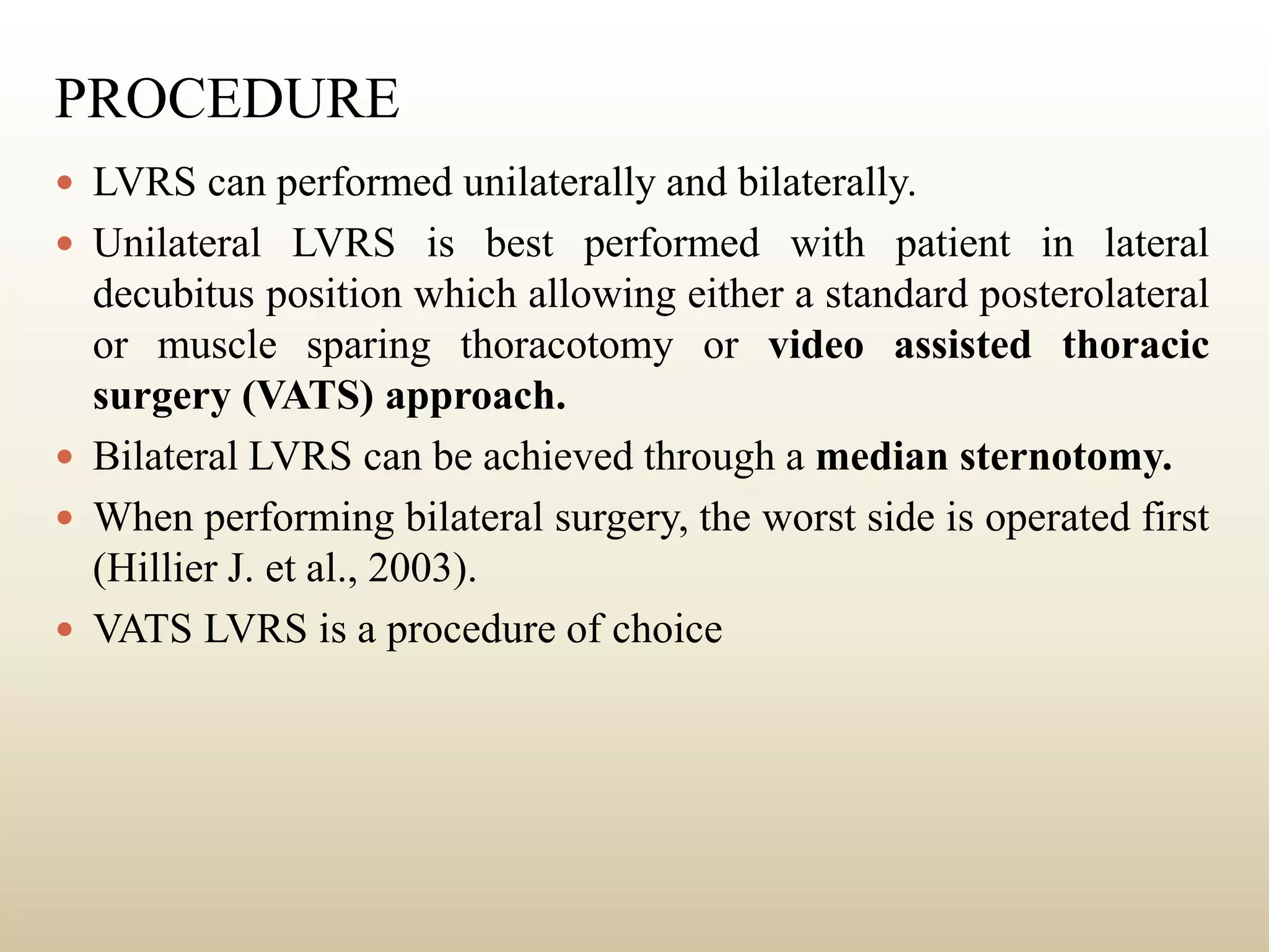 Lung volume reduction surgery (2) | PPTX