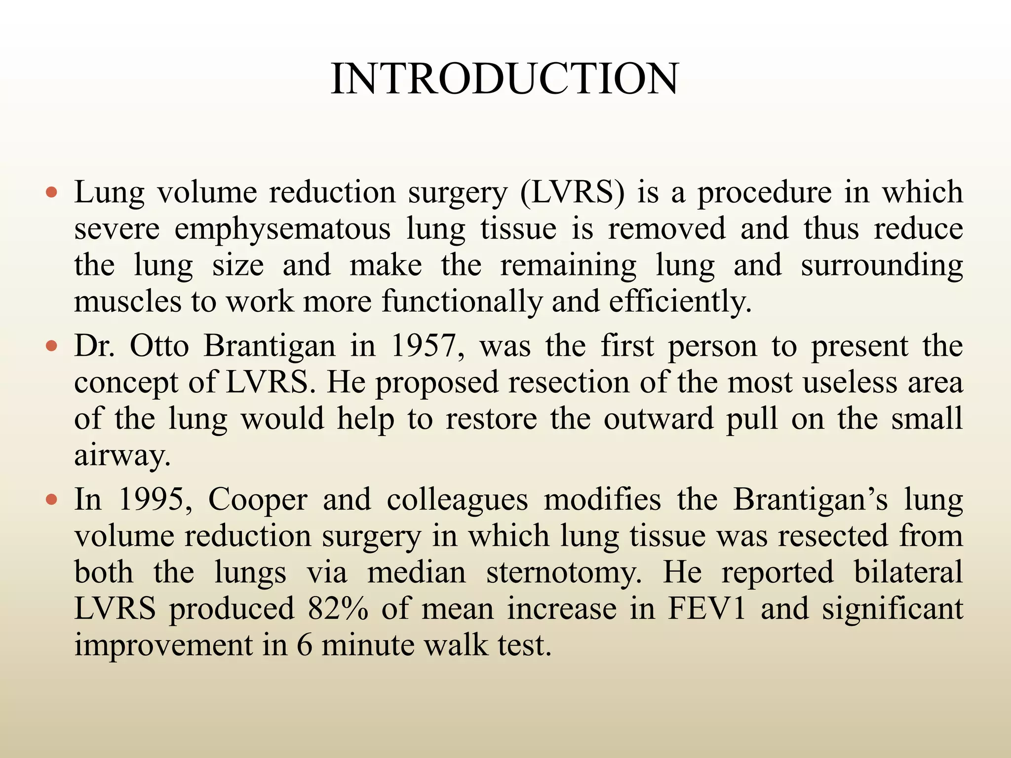 Lung volume reduction surgery (2) | PPTX