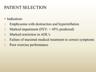 Lung volume reduction surgery (2) | PPTX