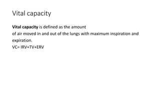 Lung volumes and capacities | PPTX