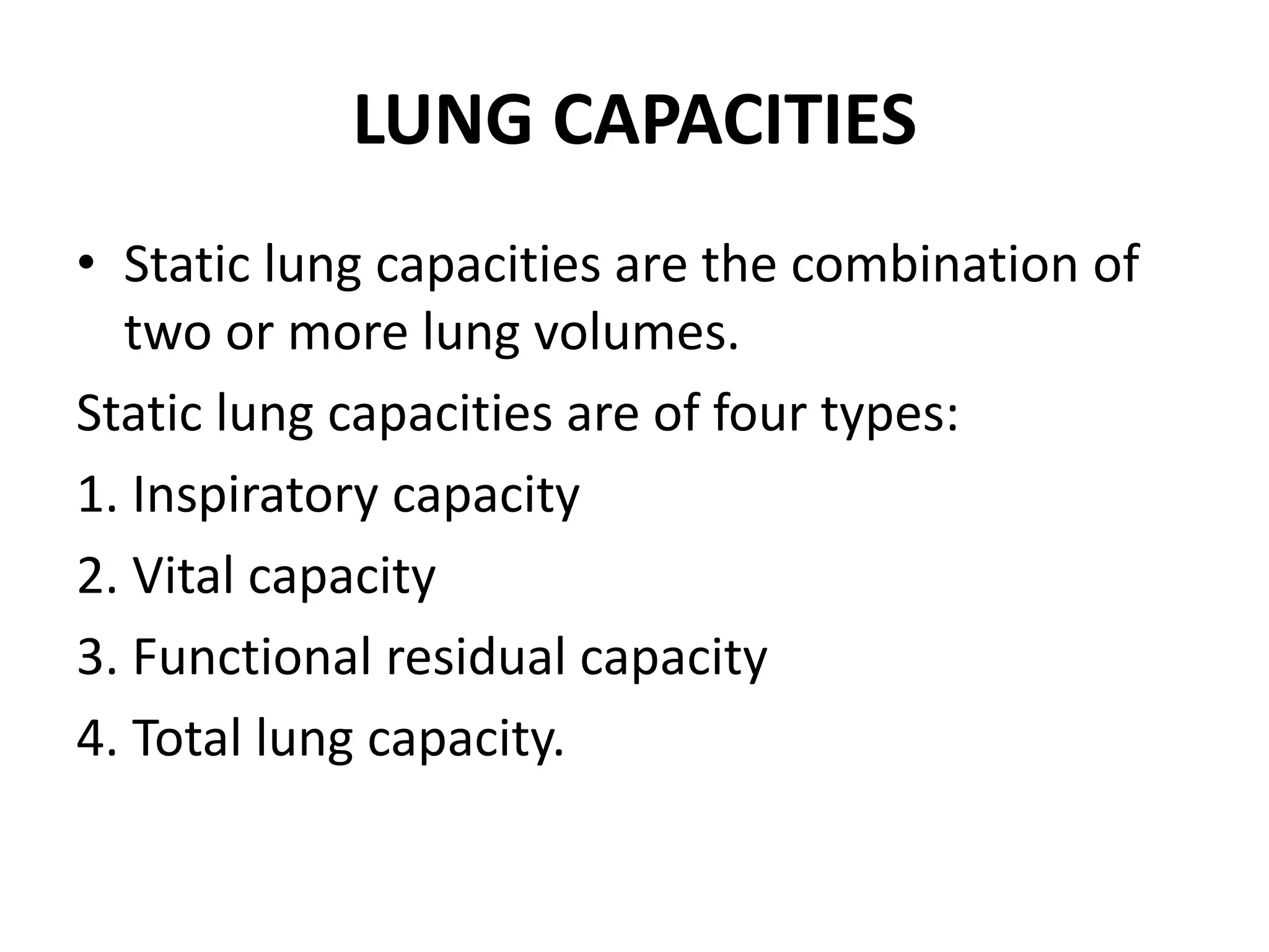 Lung volumes and capacities | PPTX | Lung and Respiratory Health ...