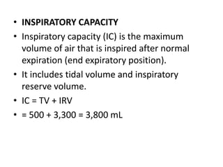 Lung volumes and capacities | PPTX | Lung and Respiratory Health ...