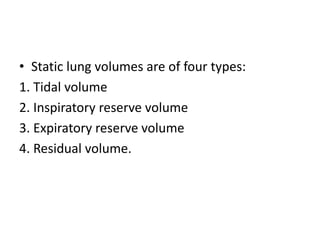 Lung volumes and capacities | PPTX