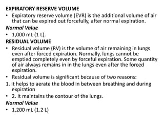 Lung volumes and capacities | PPTX