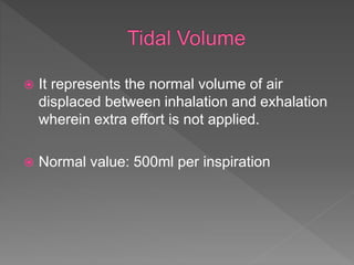 Lung volumes and Capacities | PPT