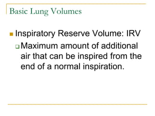 Lung Volumes and Capacities.pptx | Lung and Respiratory Health ...