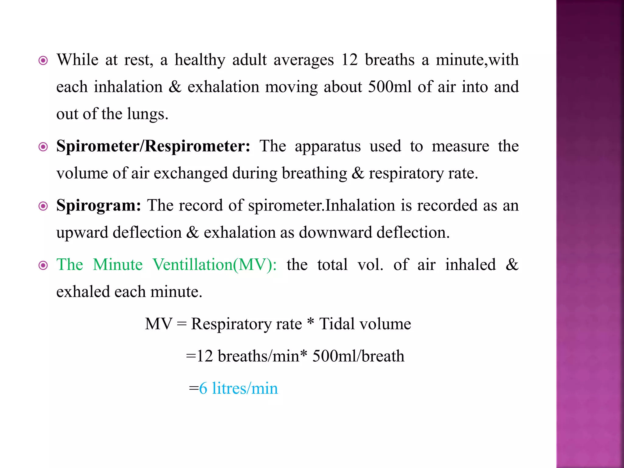Lung volumes & capacities | PPTX