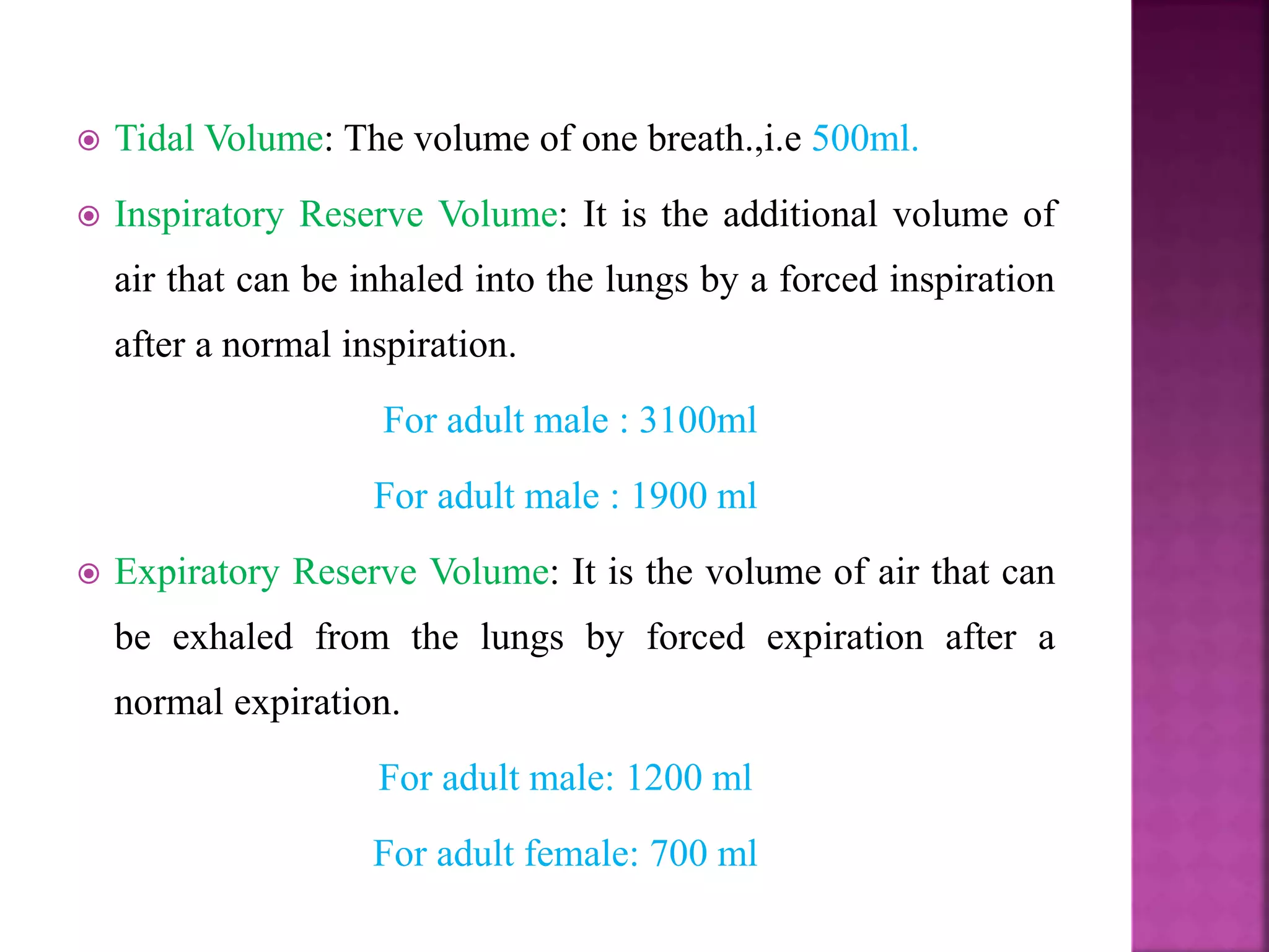 Lung volumes & capacities | PPTX