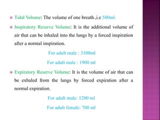 Lung volumes & capacities | PPTX