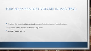 Lung volumes & capacities and Dead Space | PPTX