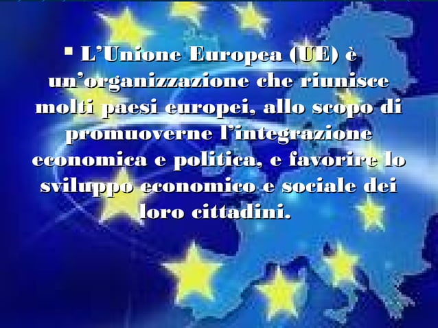 L'unione europea | PPT | Political Issues & policy | Politics