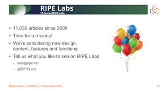 RIPE NCC Operator Tools | PPT