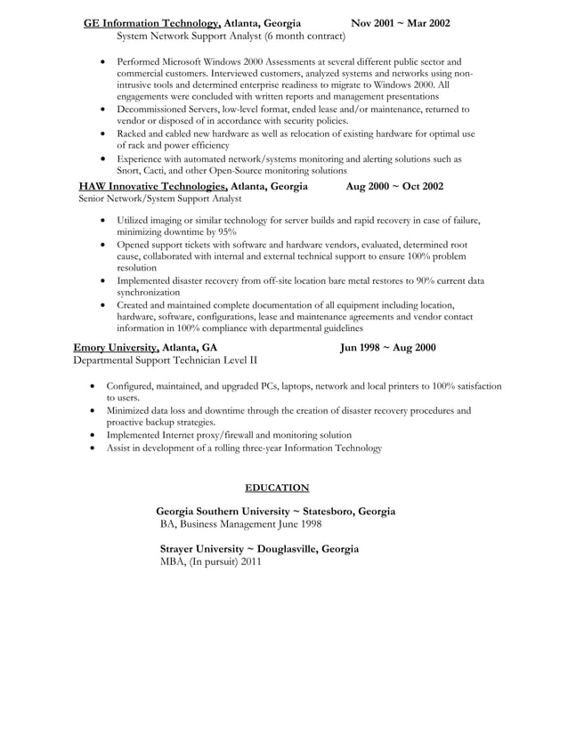 Lunsford, James Jr Resume | PDF