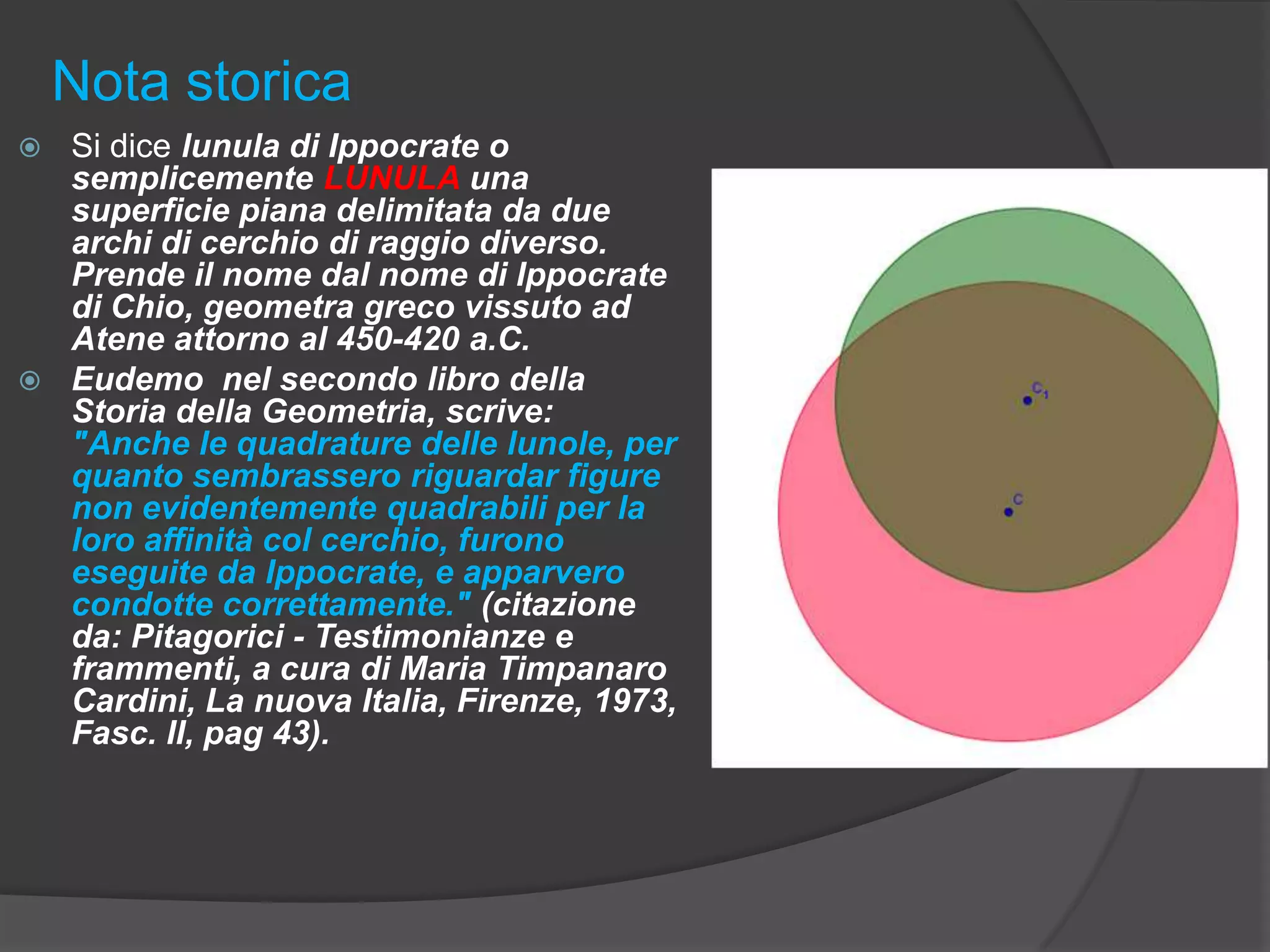 Lunule di ippocrate (hippocrates' lunes) | PPTX
