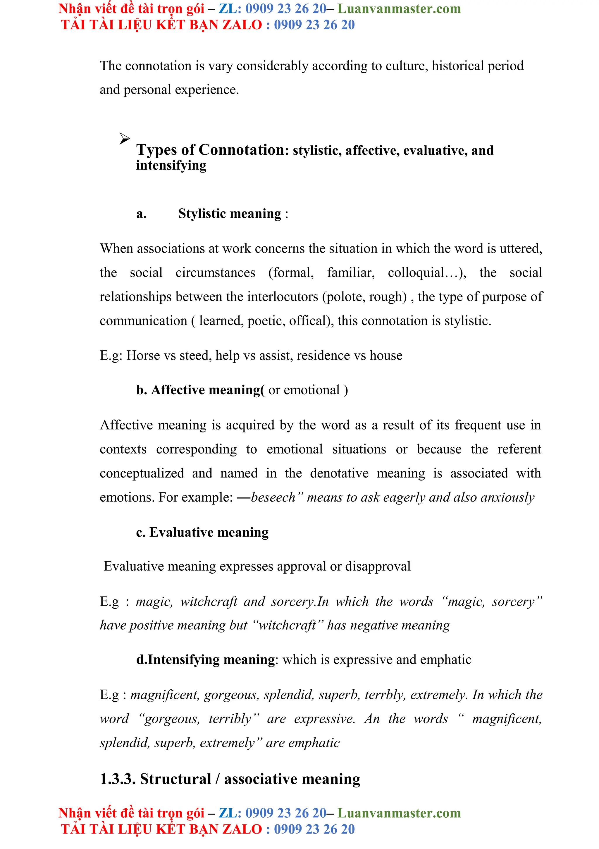 Luận Văn A Study On Denotation And Connotation In English.doc