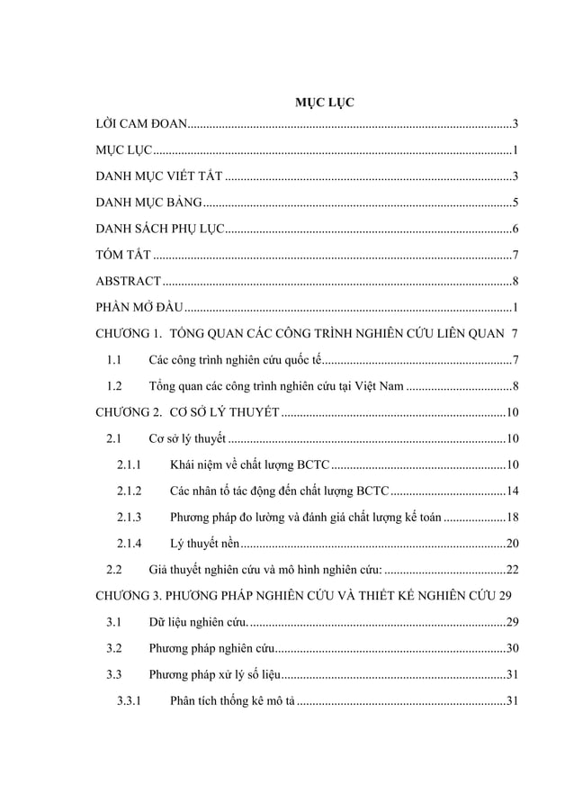 Luận Văn Các Nhân Tố Tác Động Đến Chất Lượng Bctc Của Các Công Ty Xây Dựng Niêm Yết Trên Sàn ...