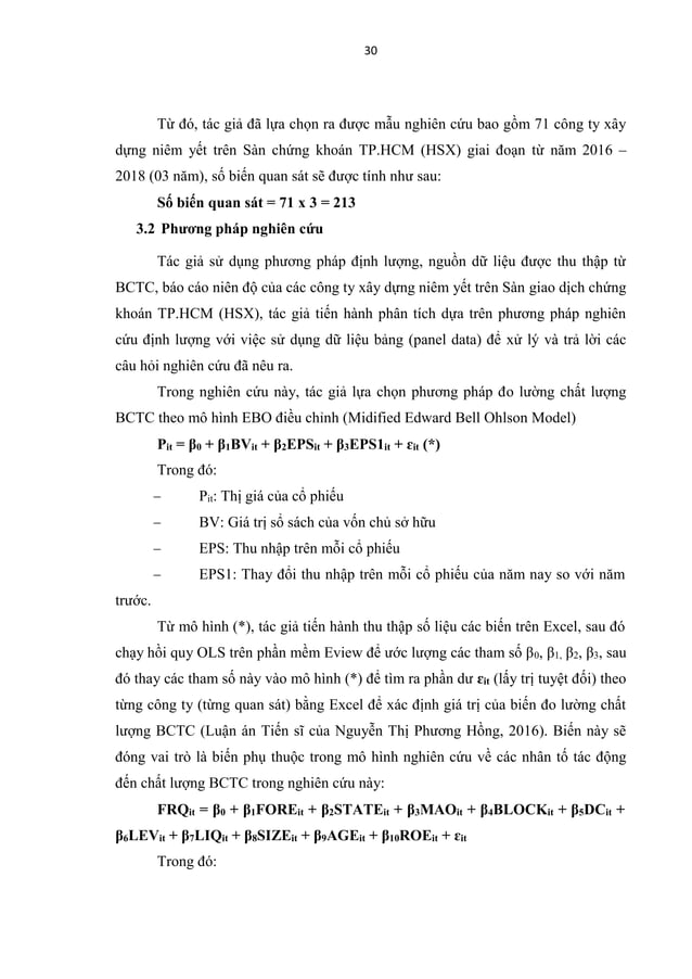 Luận Văn Các Nhân Tố Tác Động Đến Chất Lượng Bctc Của Các Công Ty Xây Dựng Niêm Yết Trên Sàn ...