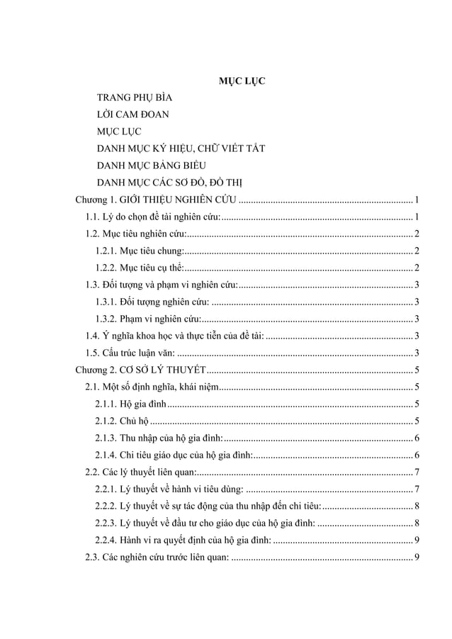 Luận Văn Các Yếu Tố Cơ Bản Ảnh Hưởng Đến Chi Tiêu Giáo Dục Của Hộ Gia Đình | DOCX