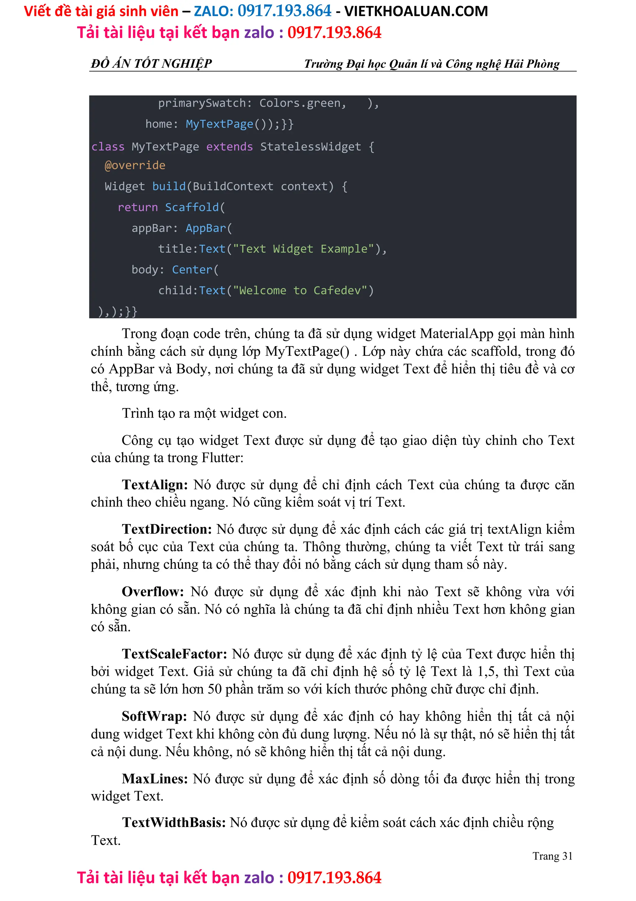 Luận Văn Công Nghệ Thông Tin Tìm Hiểu Về Flutter Và Ứng Dụng.doc