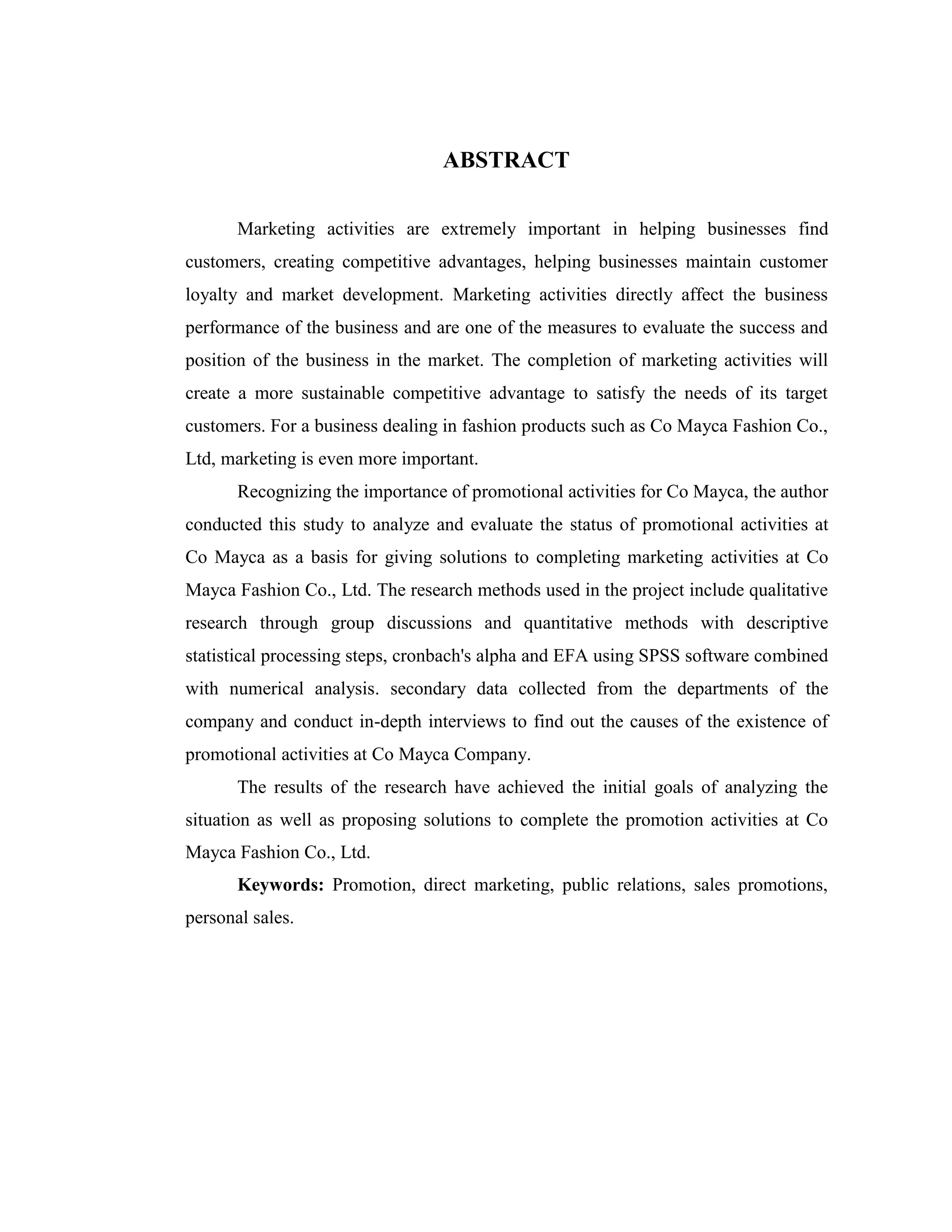 Luận Văn Hoàn Thiện Hoạt Động Chiêu Thị Tại Công Ty Thời Trang Co Mayca | DOCX