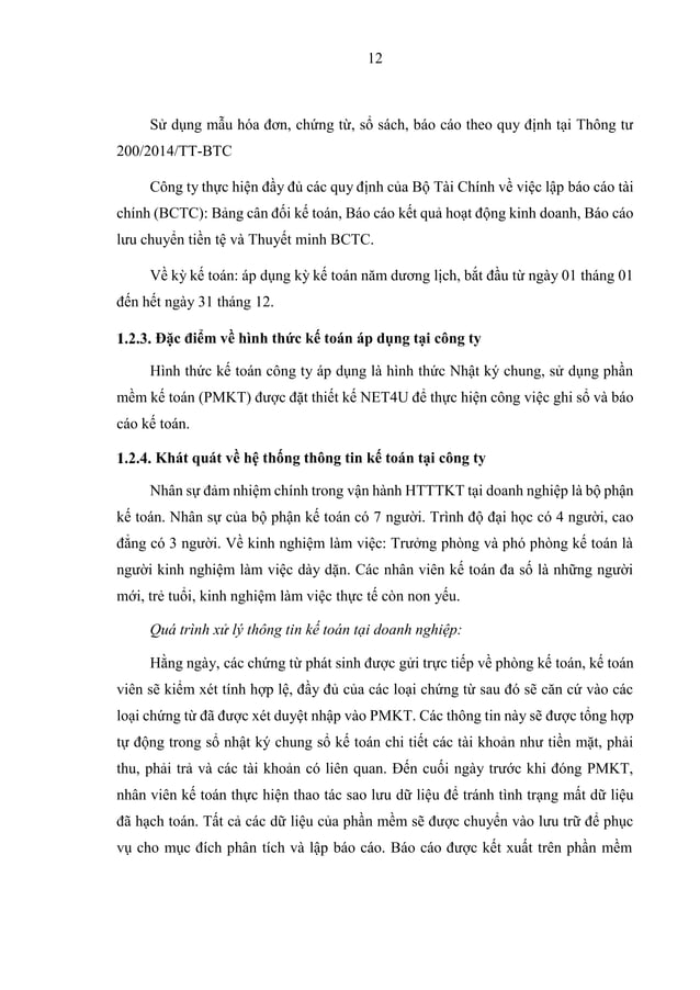 Luận Văn Hoàn Thiện”Hệ Thống Thông Tin Kế Toán Tại Công Ty Cổ Phần Nhựa Vân Đồn | DOCX