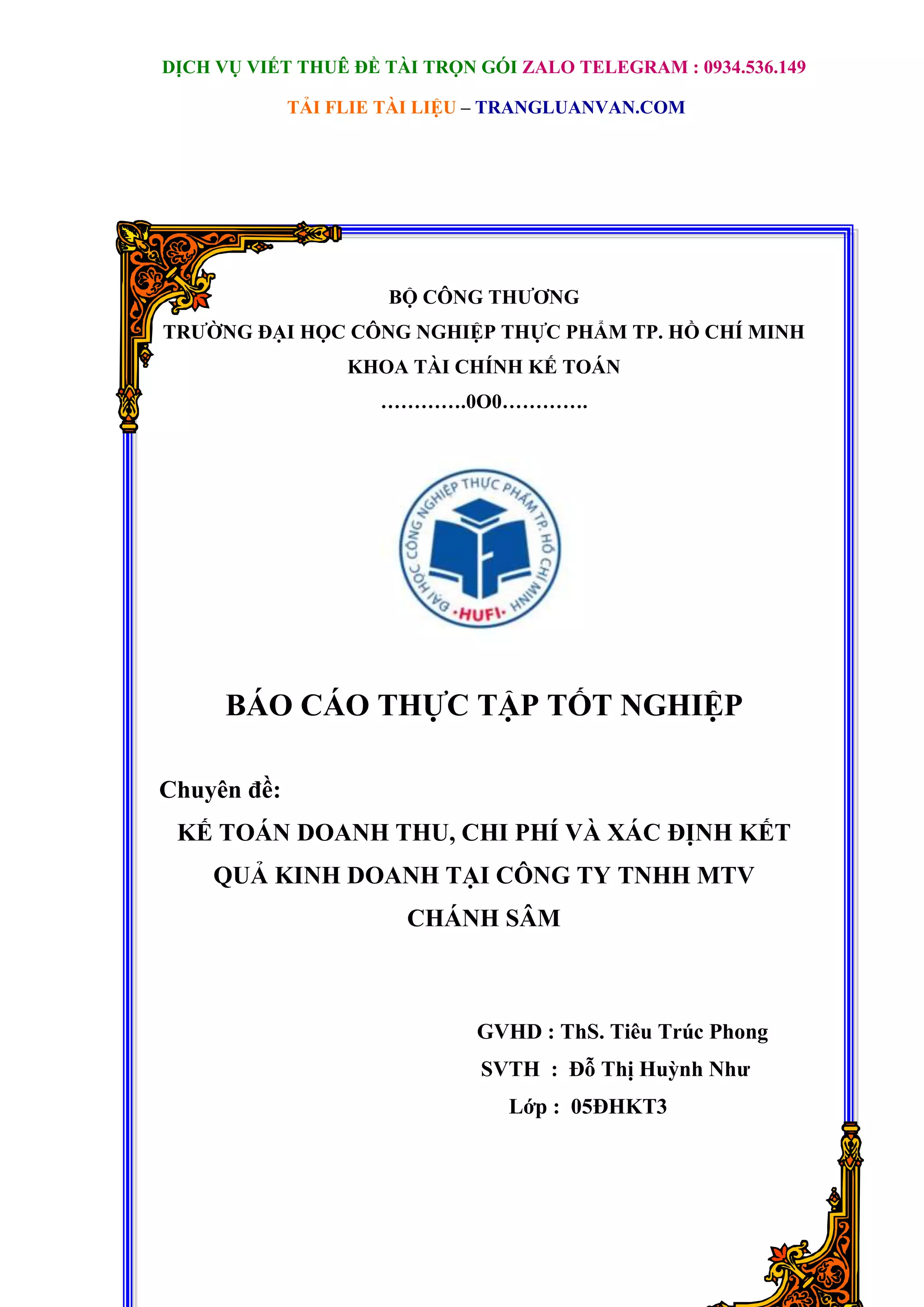 Luận Văn Kế Toán Doanh Thu, Chi Phí Và Xác Định Kết Quả Kinh Doanh Tại Công Ty Tài Chính. | DOCX