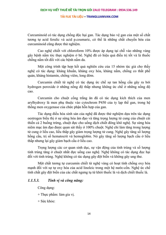 Luận Văn Nghiên Cứu Chiết Xuất Tinh Bột Nghệ Từ Củ Nghệ Vàng (Curcuma Longa.L ) Trồng Ở Cà Mau ...