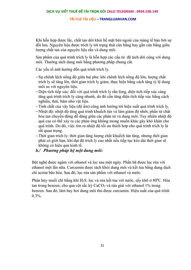 Luận Văn Nghiên Cứu Chiết Xuất Tinh Bột Nghệ Từ Củ Nghệ Vàng (Curcuma Longa.L ) Trồng Ở Cà Mau ...