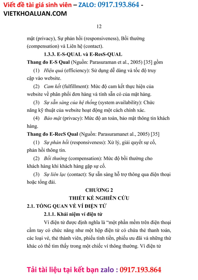 Luận Văn Đánh giá chất lượng dịch vụ ví điện tử So sánh chất lượn dịch vụ của ví điện tử Momo ...