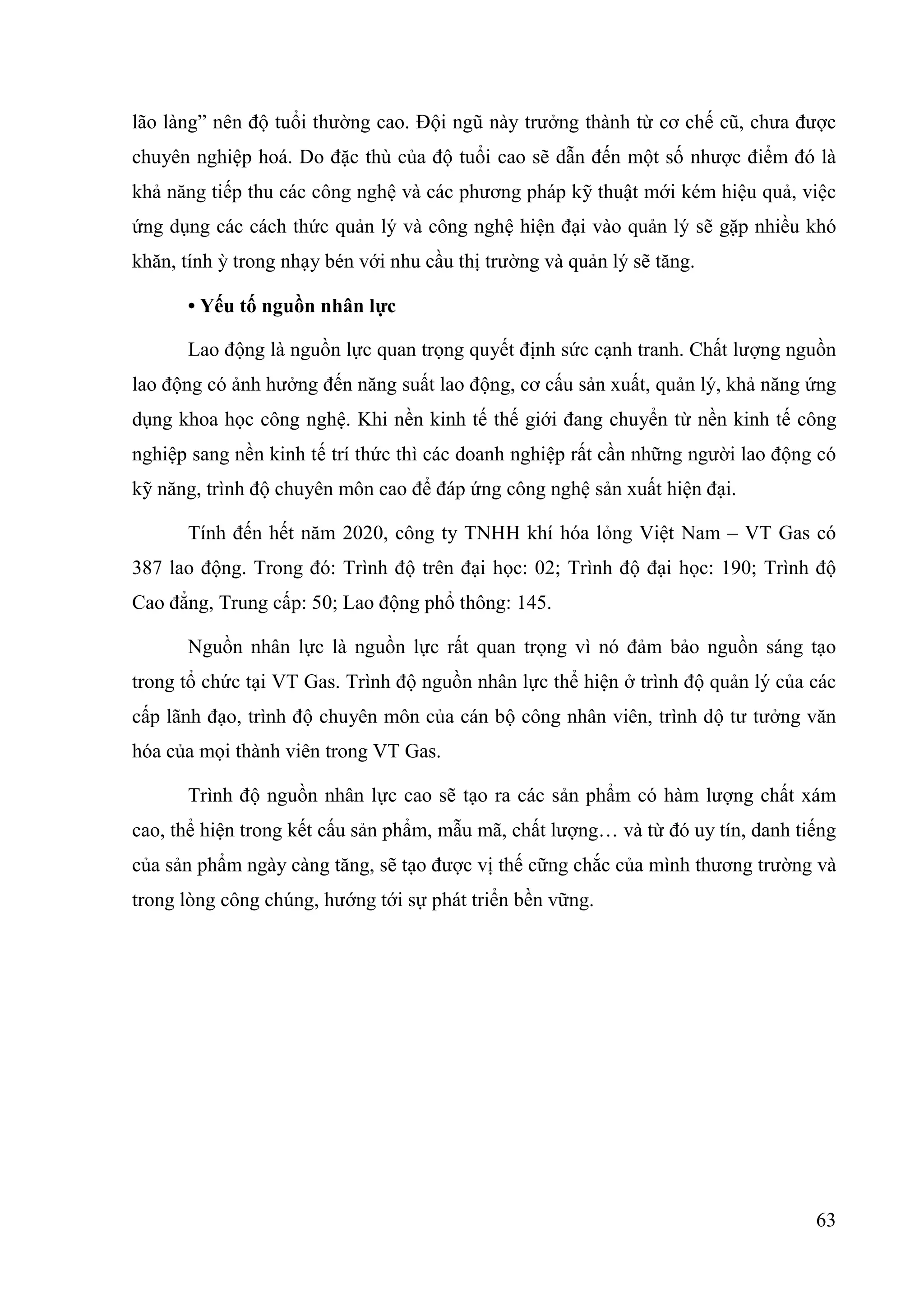 Luận văn Nâng cao năng lực cạnh tranh tại Công Ty Khí Hóa Lỏng Việt Nam.docx