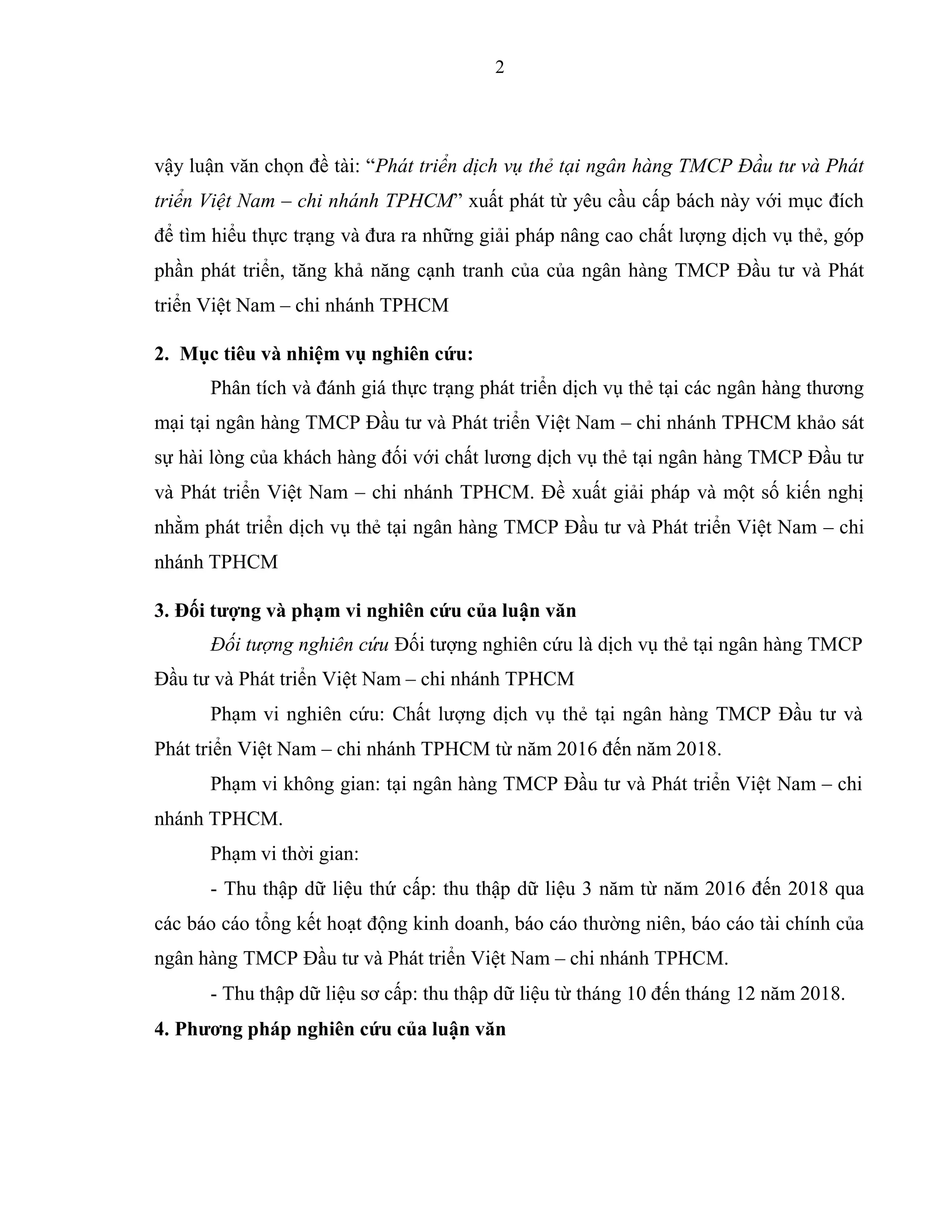 Luận Văn Phát Triển Dịch Vụ Thẻ Tại Ngân Hàng BIDV | DOCX