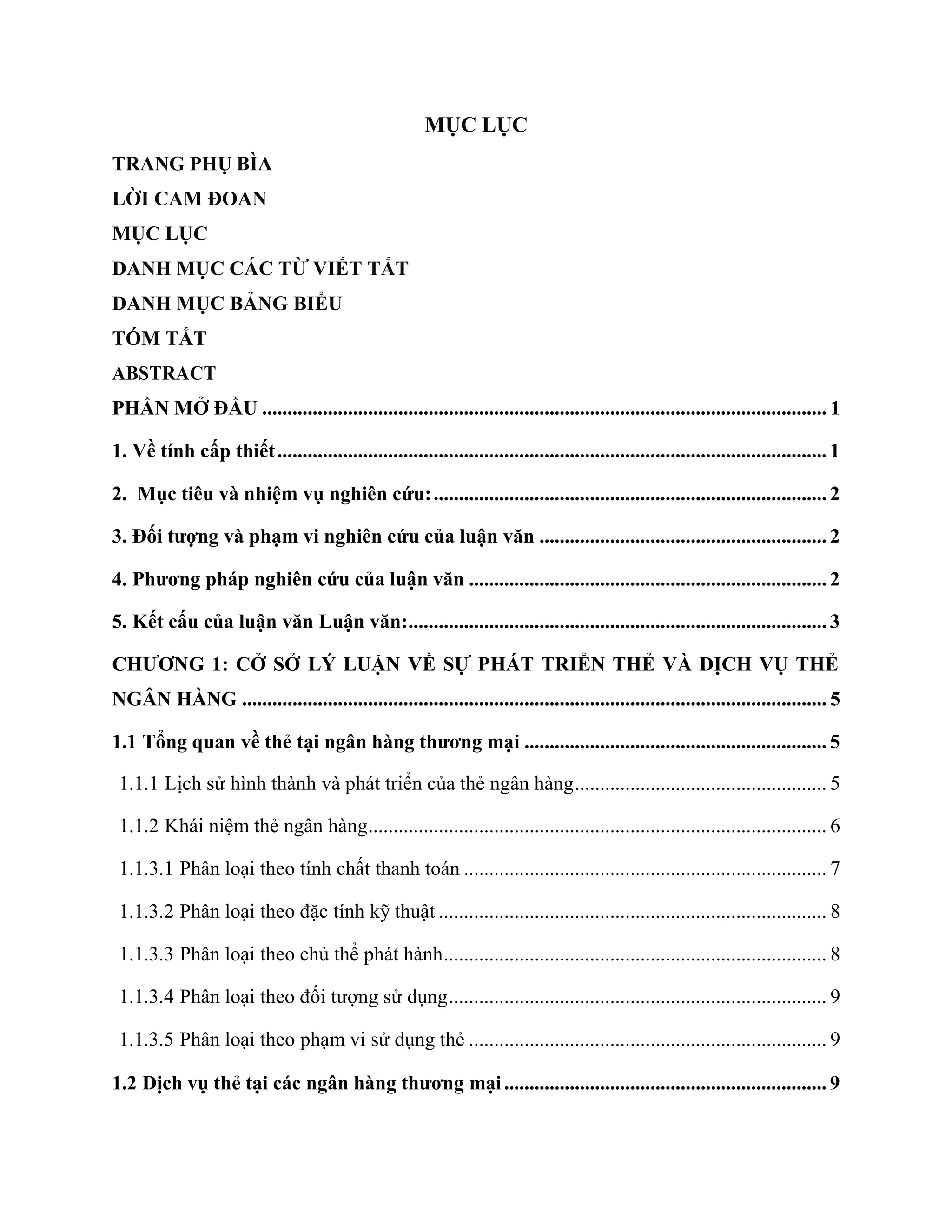 Luận Văn Phát Triển Dịch Vụ Thẻ Tại Ngân Hàng BIDV | DOCX