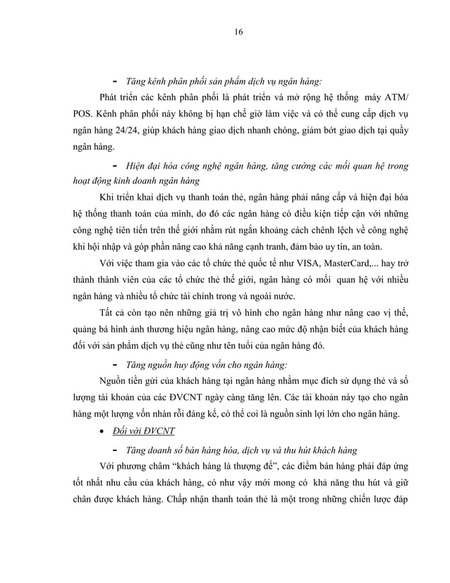 Luận Văn Phát Triển Dịch Vụ Thẻ Tại Ngân Hàng BIDV | DOCX