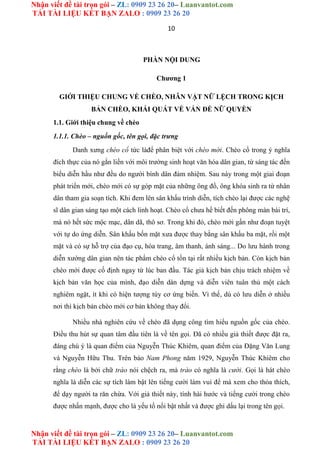 Luận Văn Sắc Thái Nữ Quyền Trong Nhân Vật Nữ Lệch Của Chèo Cổ.doc