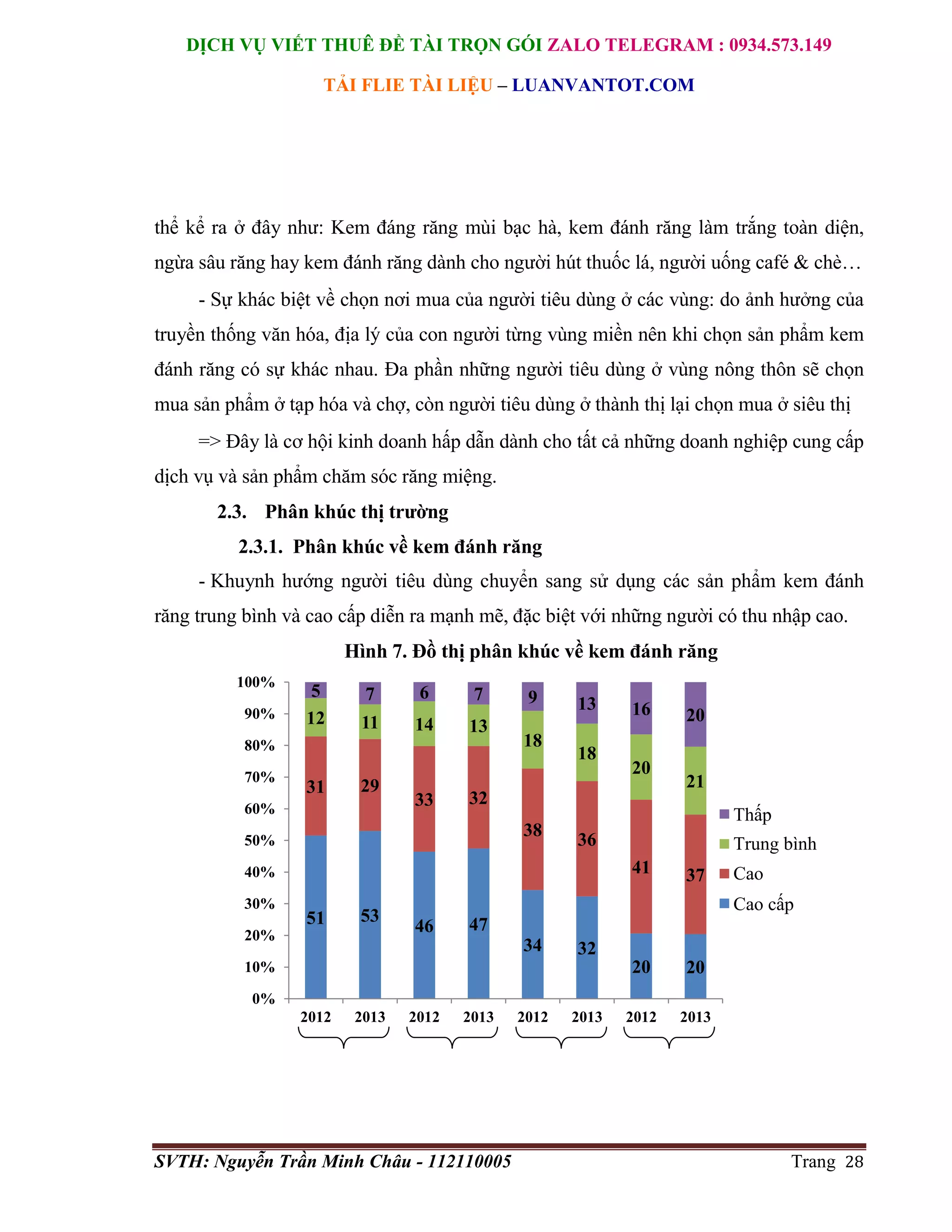 Luận Văn Thạc Sĩ Hoạt Động Marketing Mix Cho Sản Phẩm Kem Đánh Răng PS. | DOCX