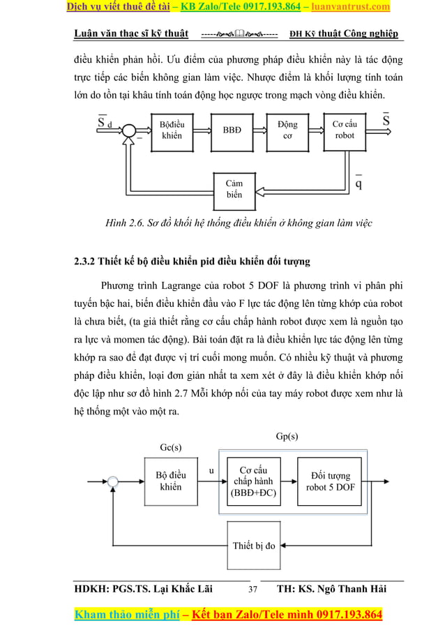 Luận văn thạc sĩ - Điều khiển robot 5 bậc tự do bằng nhận dạng giọng nói.doc