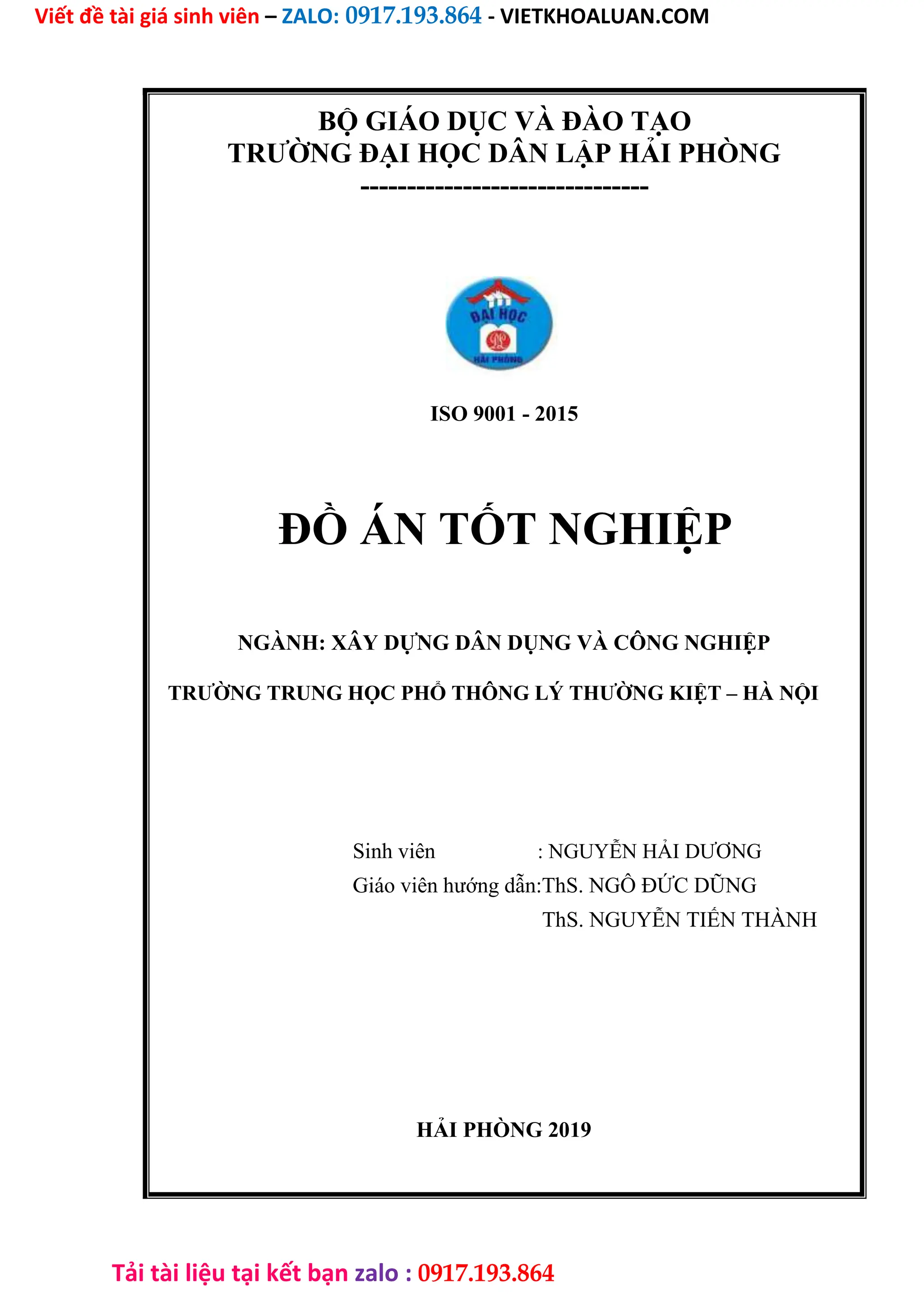 Luận văn trường trung học phổ thông Lý Thường Kiệt – Hà Nội.doc