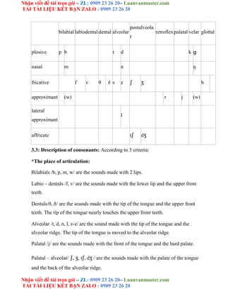 Luận Văn Variations Of Vowels And Consonants In Speech English.doc