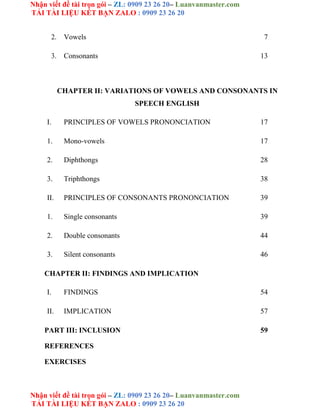 Luận Văn Variations Of Vowels And Consonants In Speech English.doc