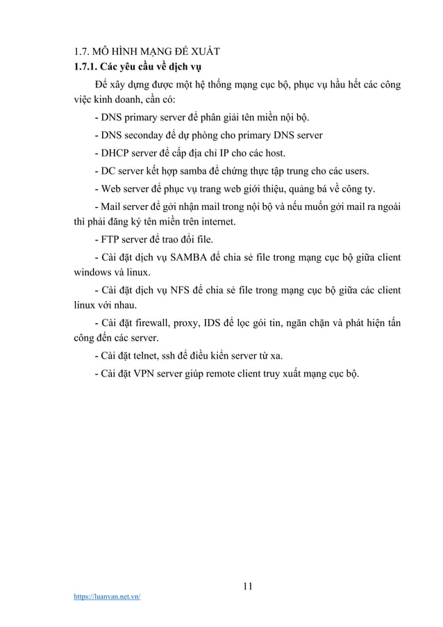 Luận văn Xây dựng hệ thống mạng doanh nghiệp sử dụng mã nguồn mở | PDF