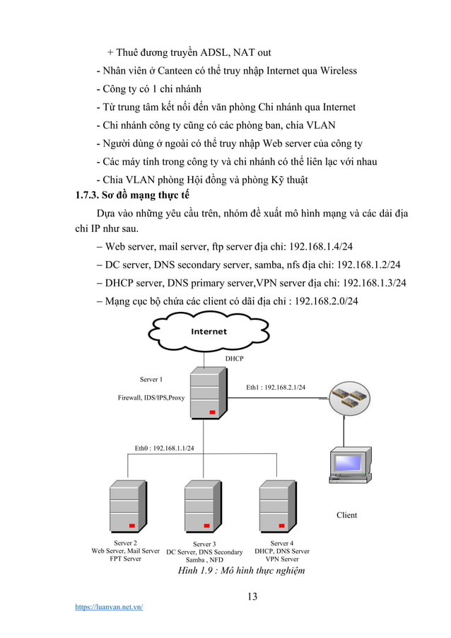 Luận văn Xây dựng hệ thống mạng doanh nghiệp sử dụng mã nguồn mở | PDF