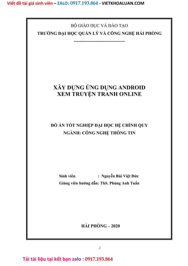 Luận Văn Xây Dựng Ứng Dụng Android Xem Truyện Tranh Online.doc