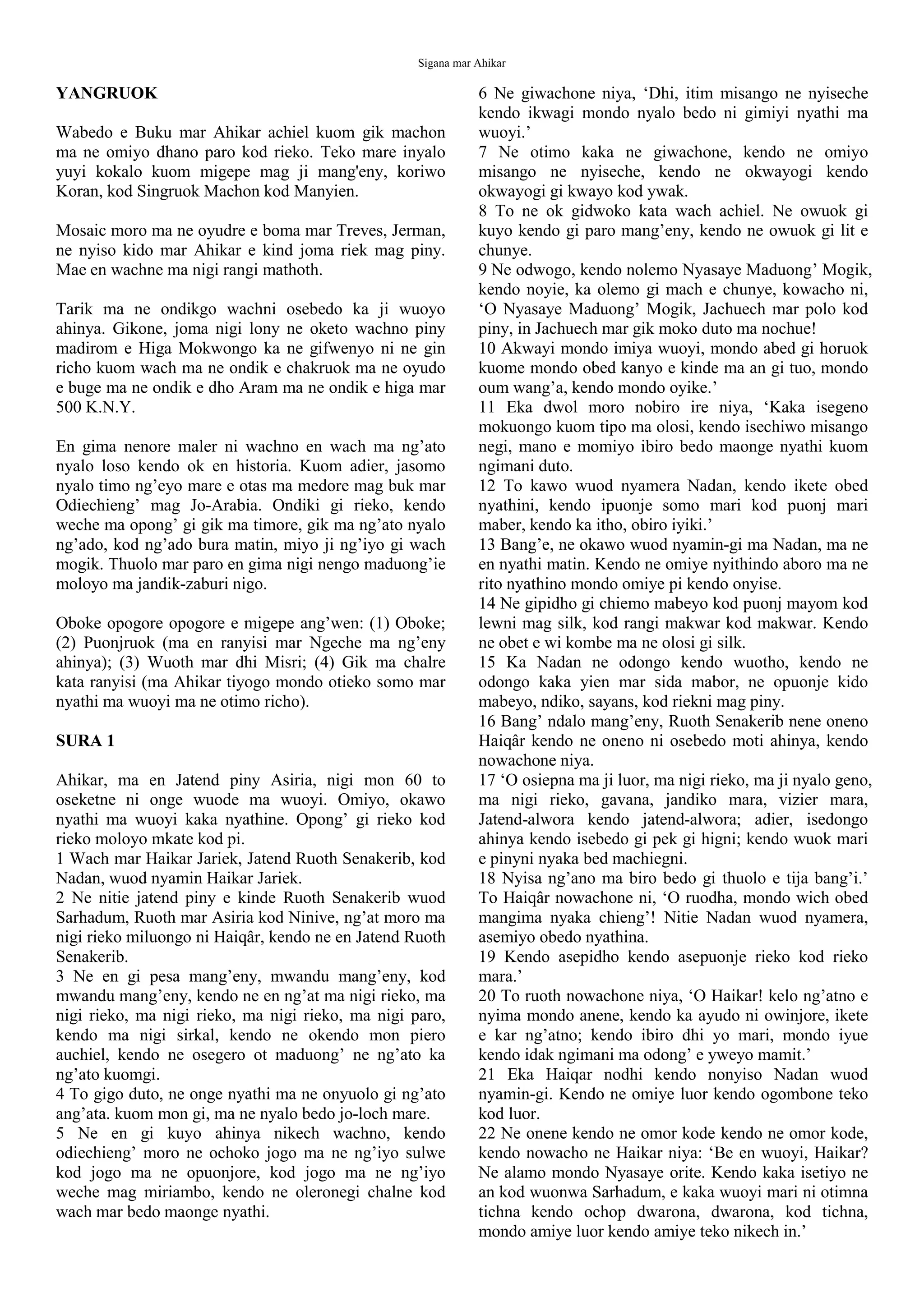 Luo - The Story of Ahikar the Grand Vizier of Assyria.pdf | Free Download