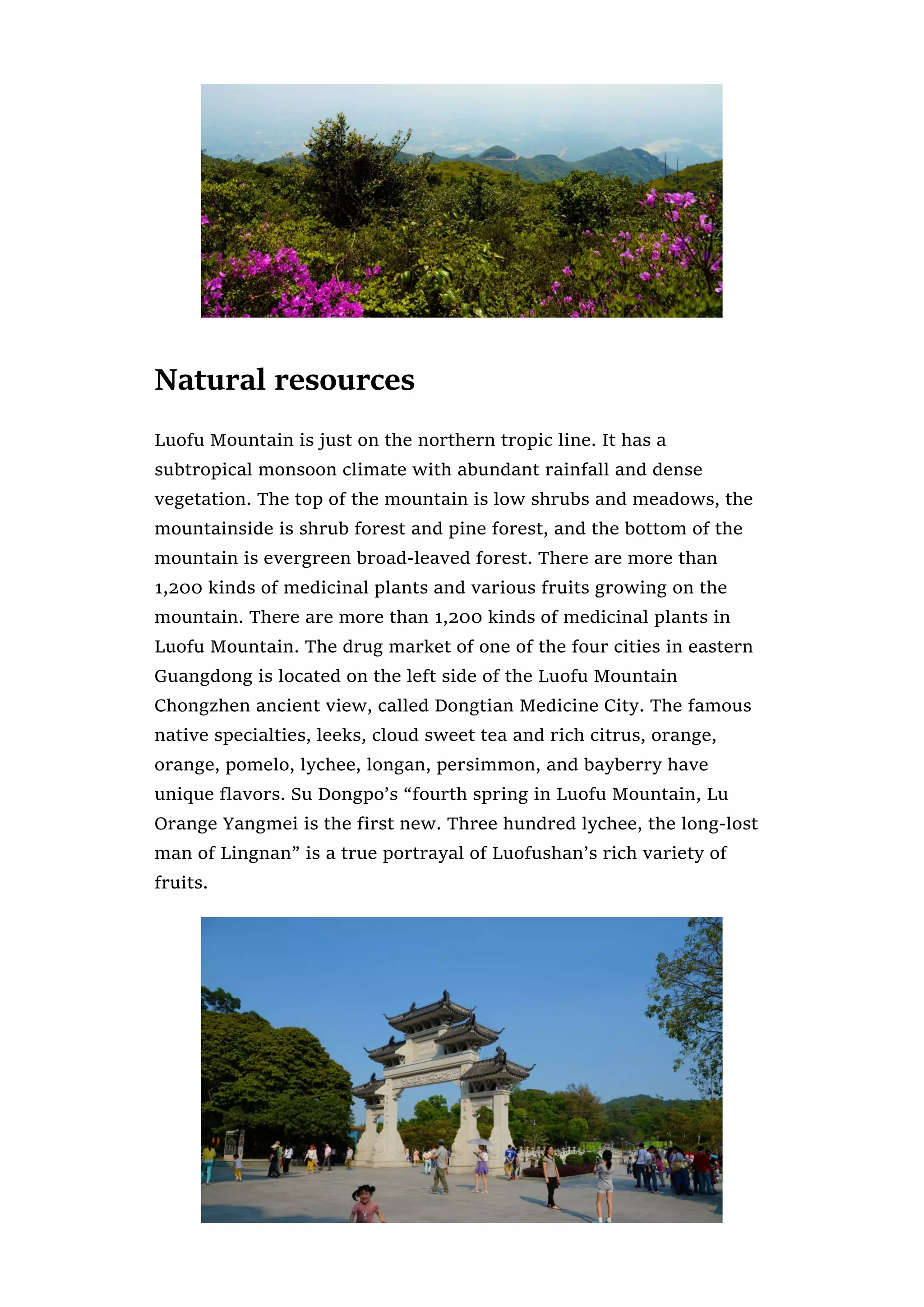 Luofu mountain scenic area | PDF