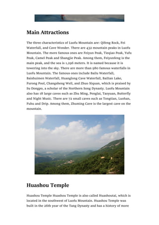 Luofu mountain scenic area | PDF