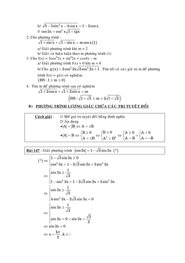 Luong giac chuong 7 | PDF