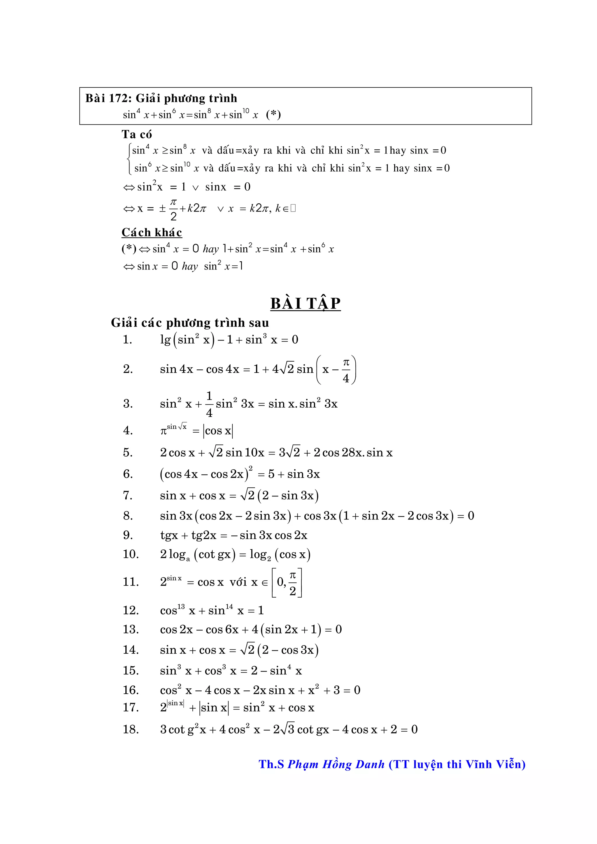 Luong giac chuong 8 | PDF