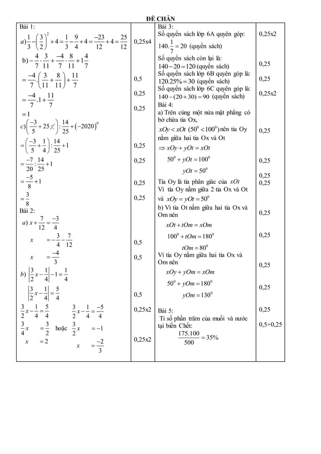 Đề Thi HK2 Toán 6 - THCS Lương Thế Vinh | DOCX